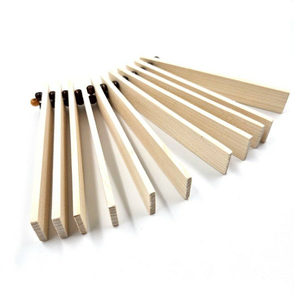 Веерная пластинчатая трещотка деревянная музыкальная