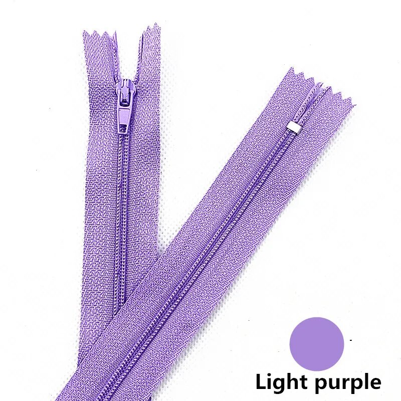 Молнии YTJY 5 шт, 10-60 см, 20 цветов Фиолетовый, light purple, 18cm