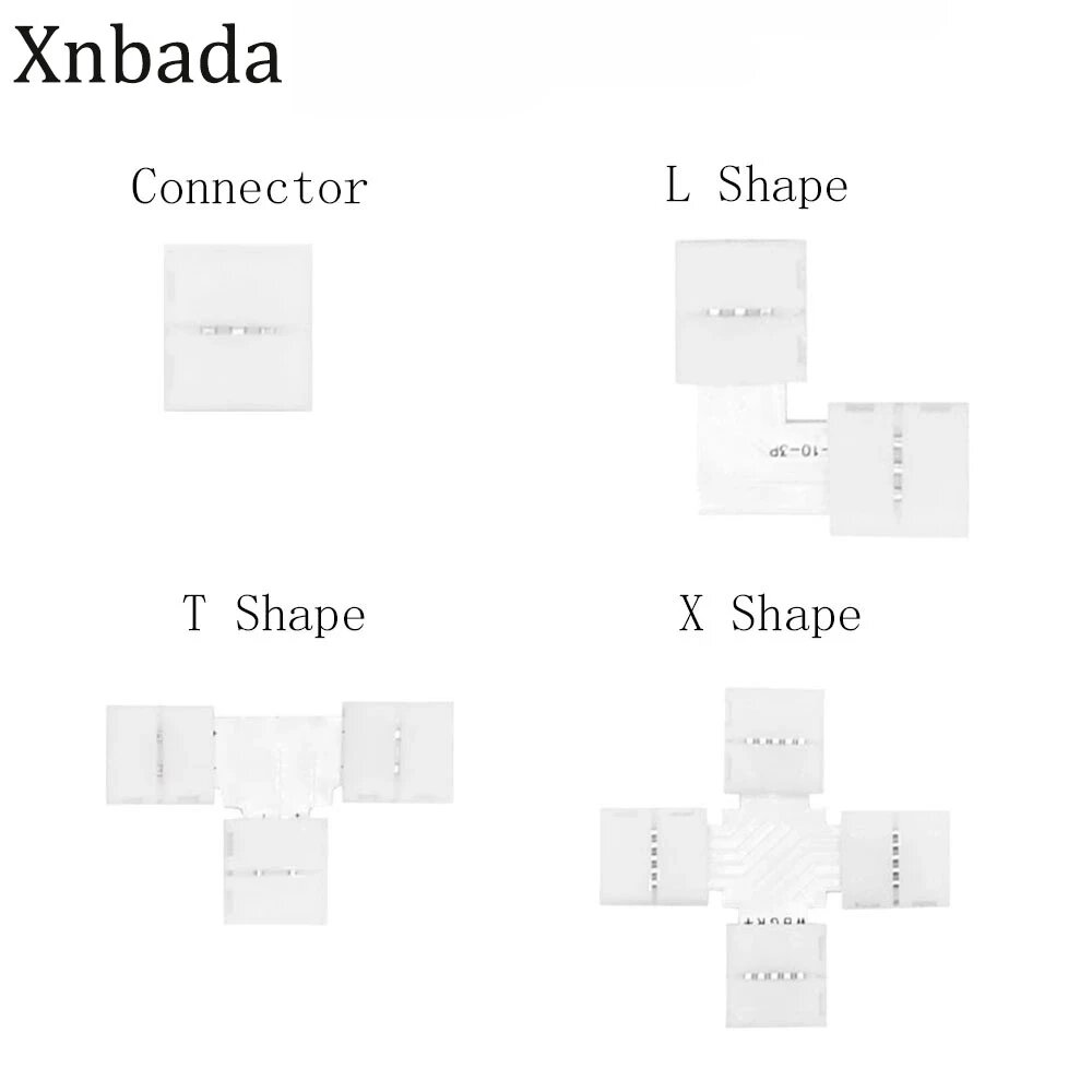 Светодиодный разъем для ленты 10мм 2PIN 3PIN 4PIN 5PIN L/T/X 5Pin, Connector