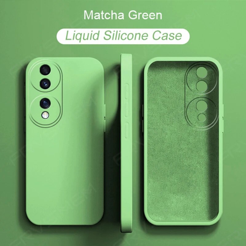 Жидкий силиконовый чехол Honor Зеленый MGreen, Honor 200