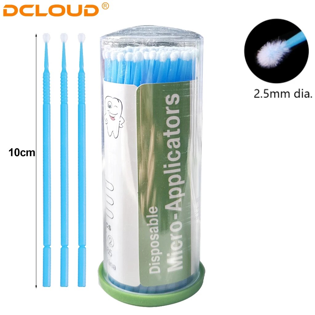 Одноразовые микрощетки DCLOUD Blue 100 шт.