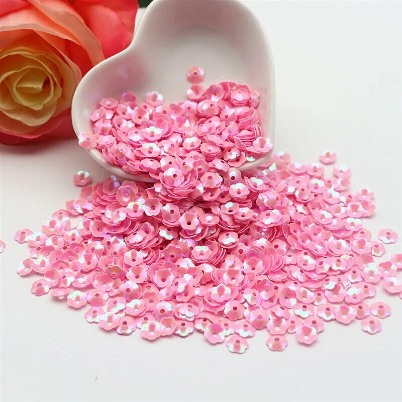 Блестки ПВХ 10г 6мм цветок