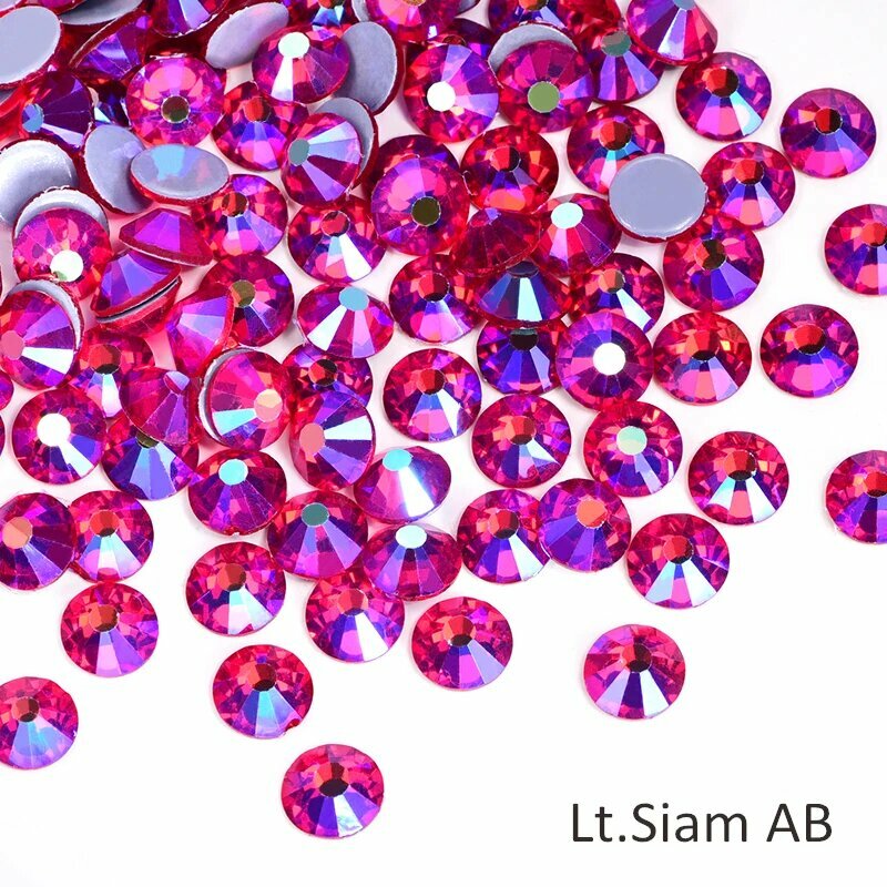 Стразы Light Siam AB, горный хрусталь OLeeya