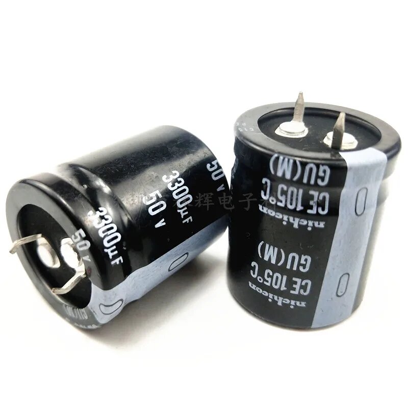 Nichicon 3300 мкФ 50V 25x30mm, электролитический