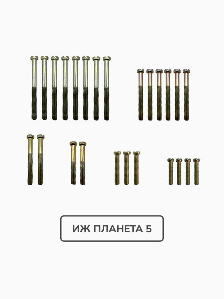 Набор винтов картера на мотоцикл Иж Планета 5