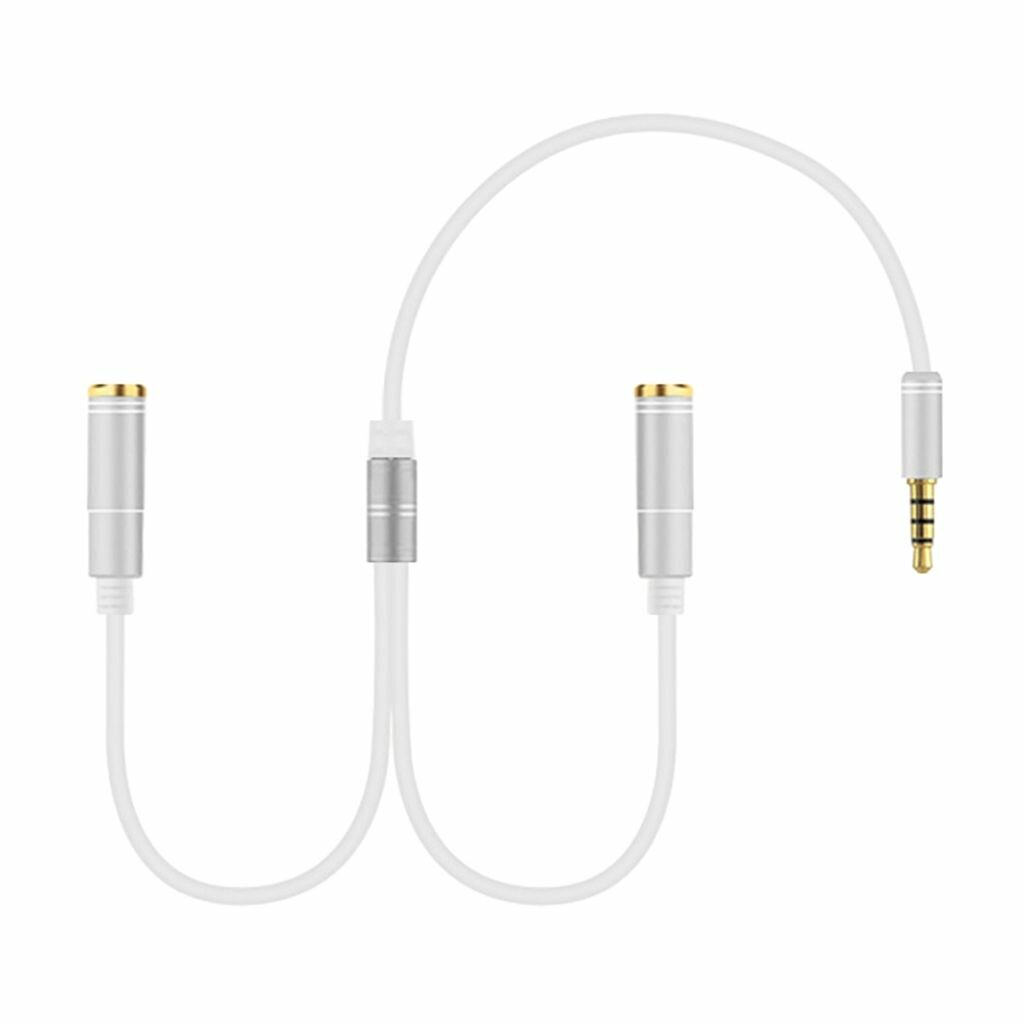 Звуковой разветвитель с двойными разъемами 3,5 мм для управления встроенным адаптером наушников подключения нескольких устройств