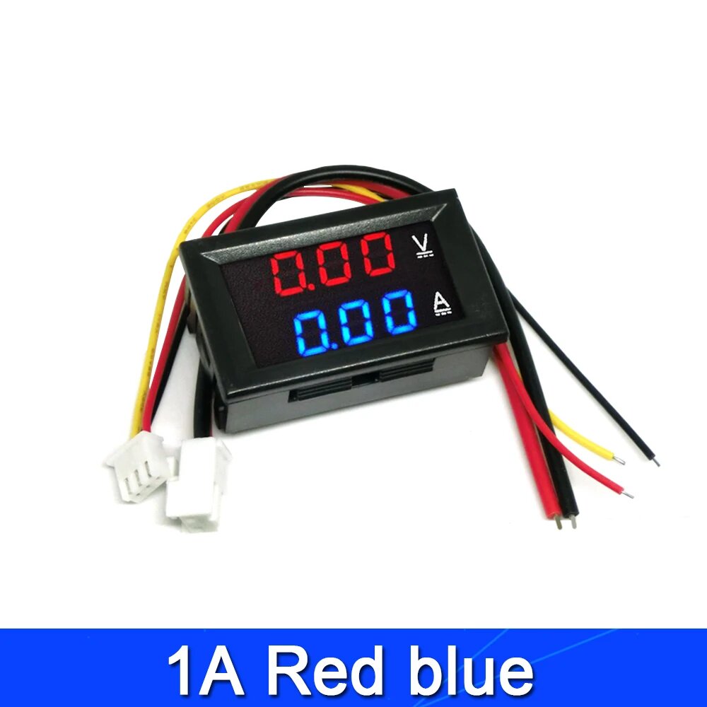 Цифровой вольтметр амперметр Stlxy DC 100V 10A 1 Pcs, 1A Red Blue