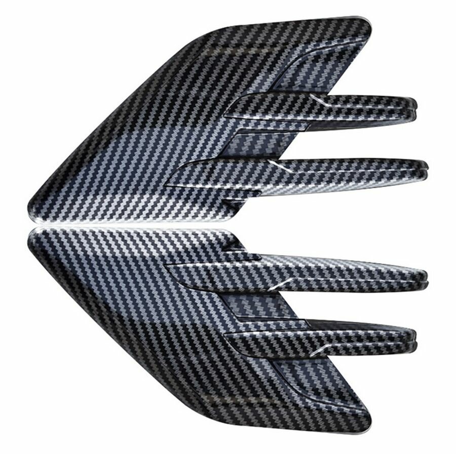 Декоративная боковая накладка на крыло автомобиля, воздухозаборник, декоративная молдинг, деталь для тюнинга автомобиля, стикер с декоративным элементом в виде жабр акулы, цвет карбон
