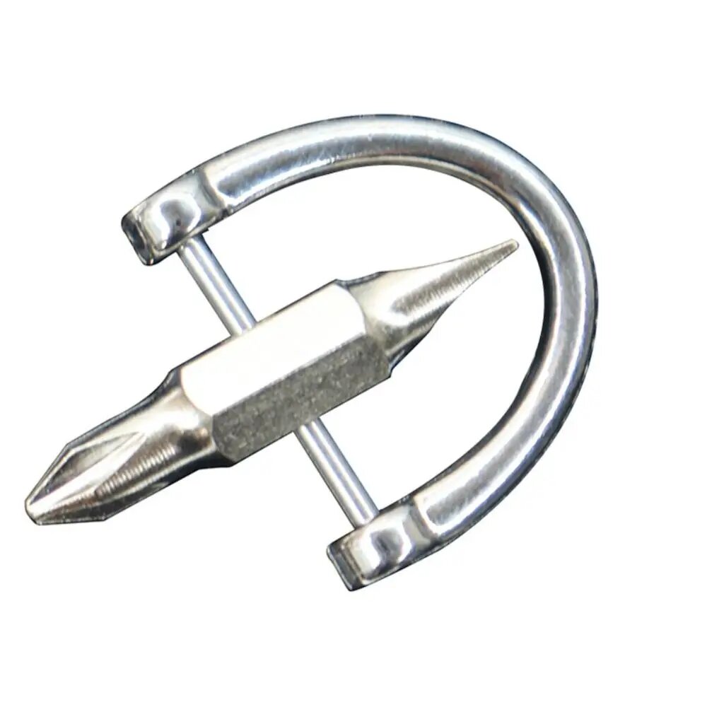 DAYFULI Портативная отвертка-брелок серебристого цвета