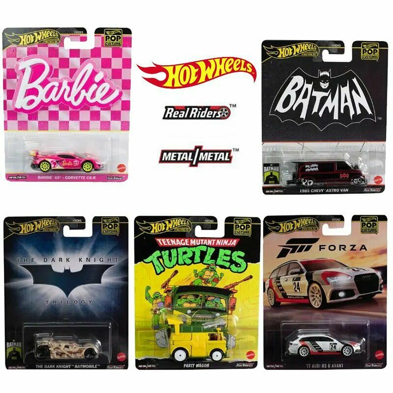 Машинка Mattel Hot Wheels Премиум автомобиль Поп-культура HXD63,5 шт. в комплекте