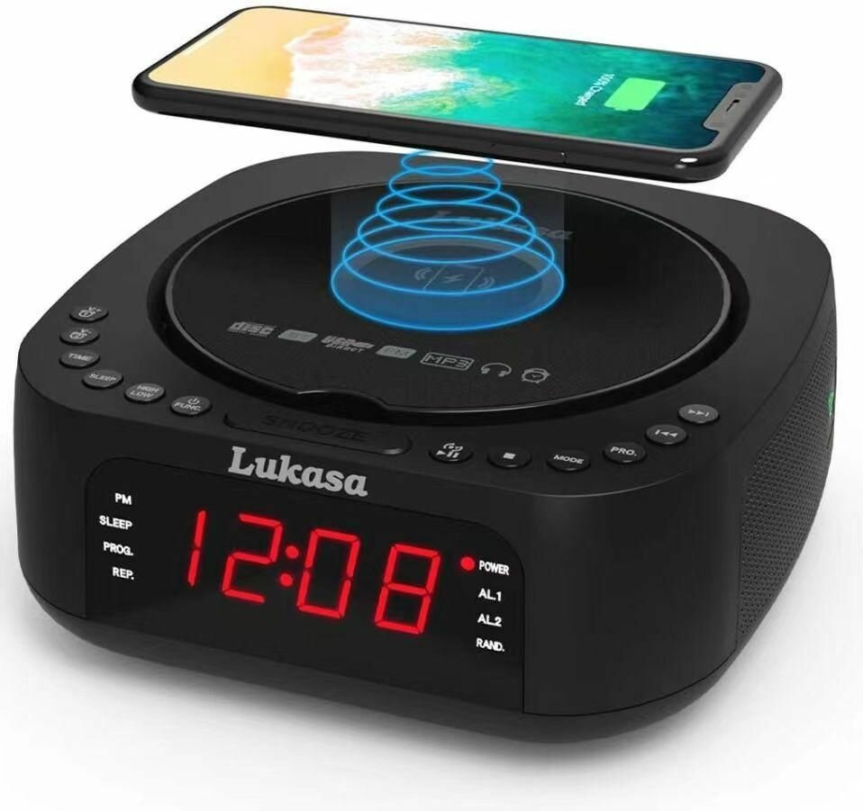 CD -игроки для дома с будильниками, CD -плеером Boombox с Bluetooth и Radio-YJFF