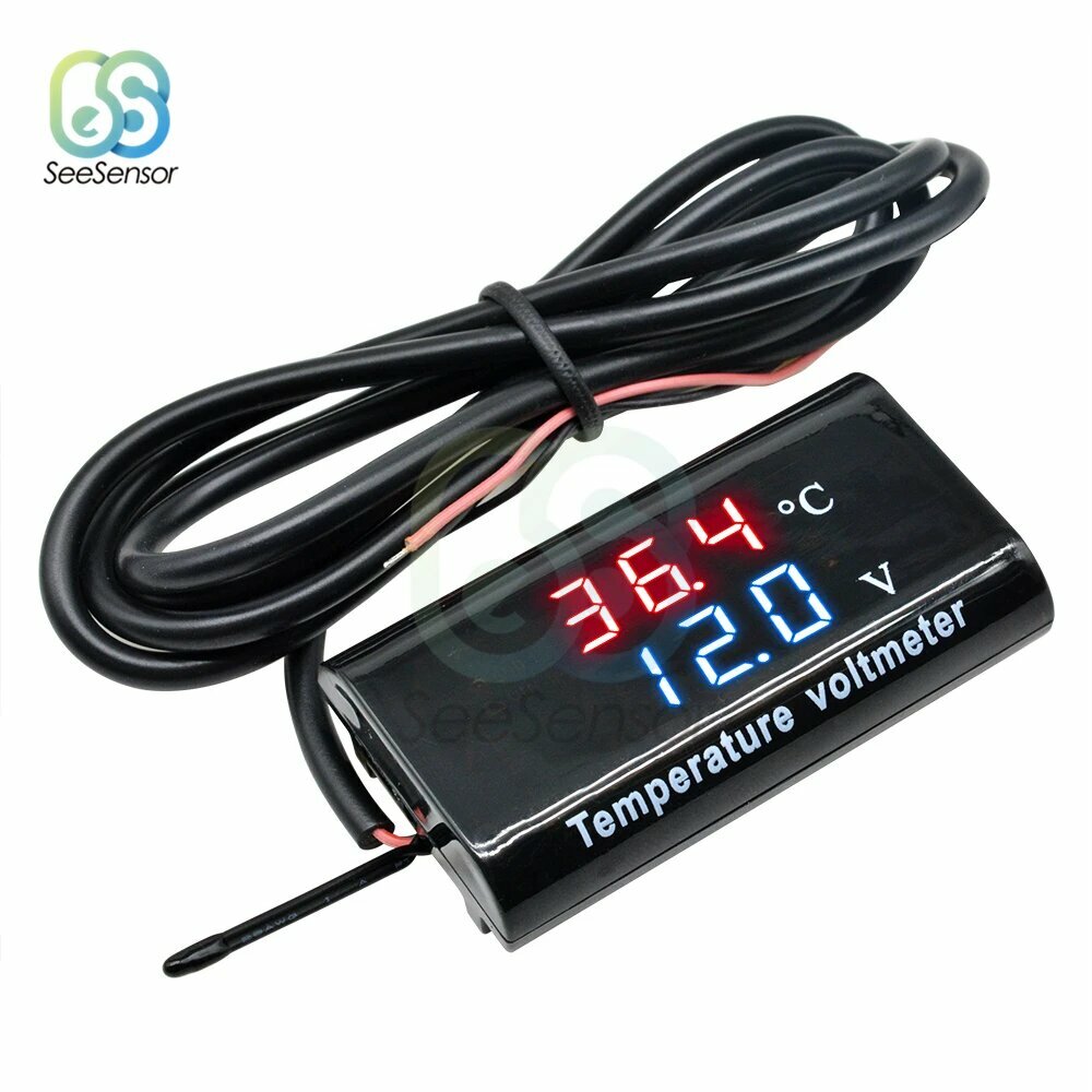 Вольтметр температуры и напряжения 120V, 36.4°C