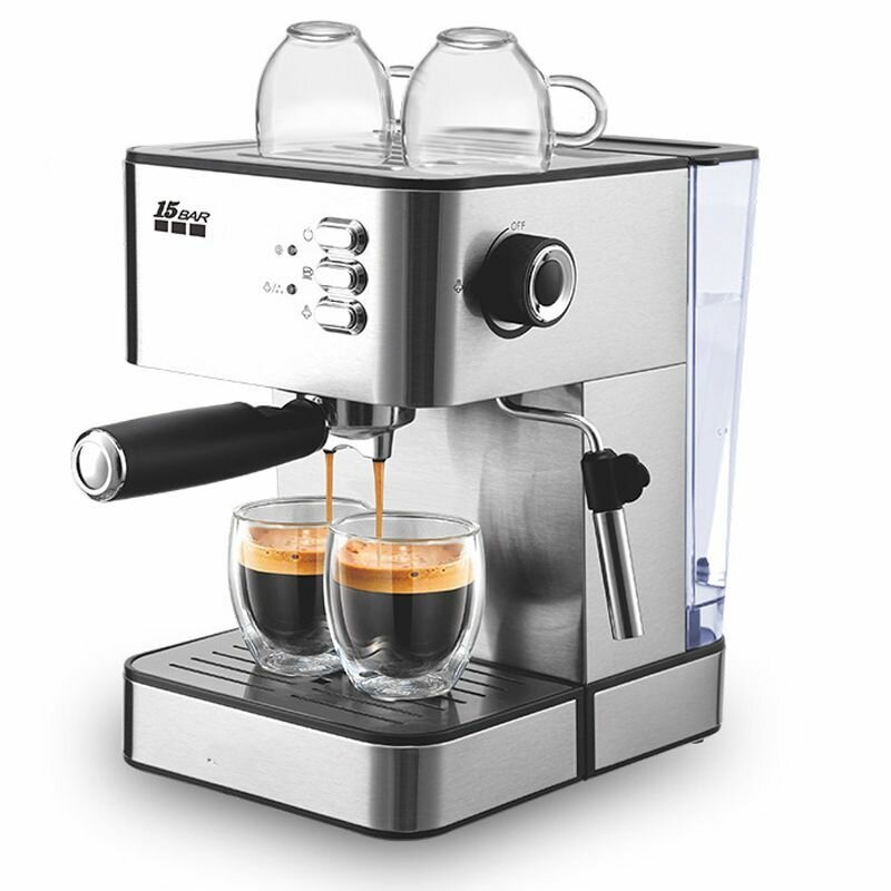 Кофемашина автоматическая, серый металлик