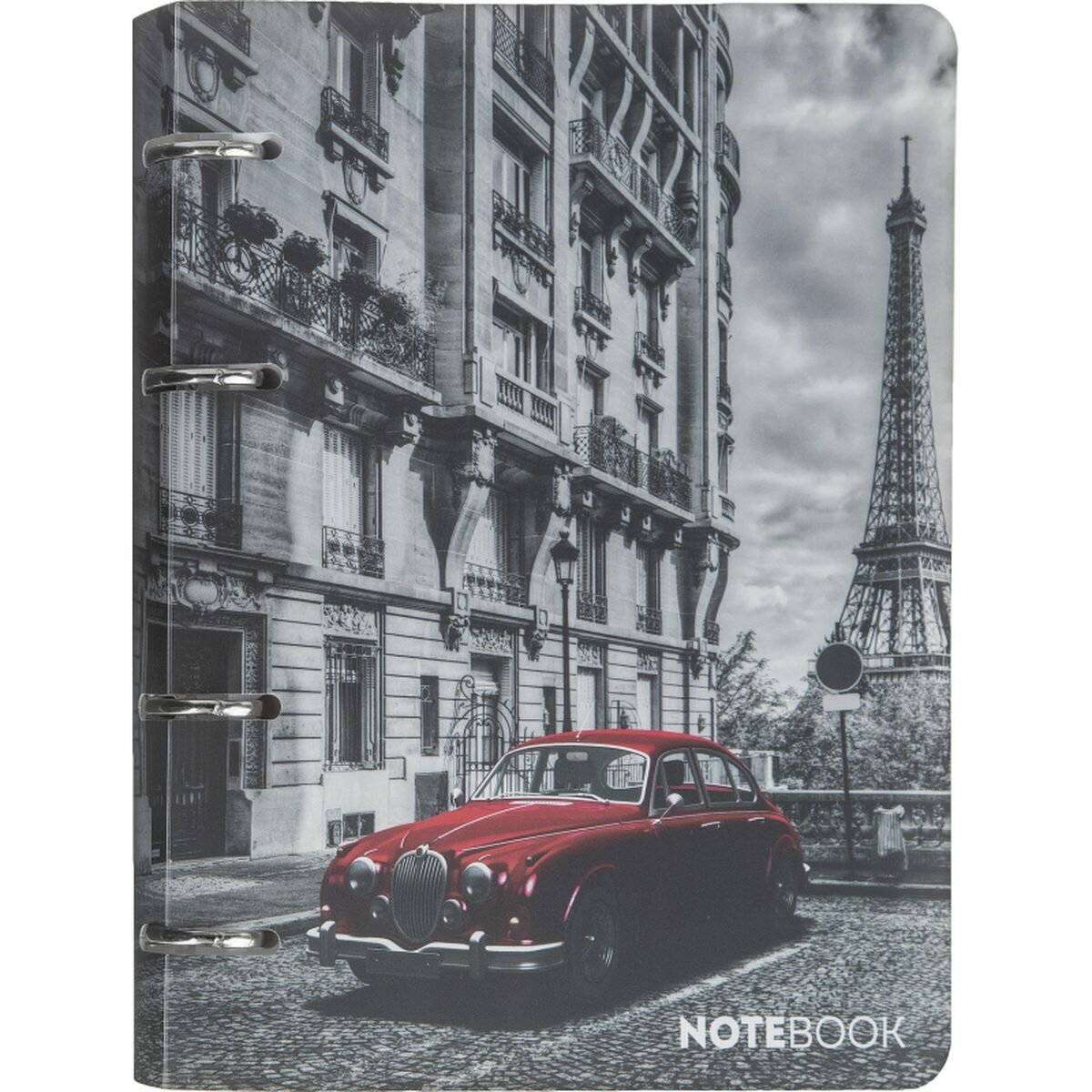 Тетрадь на кольцах 120л, А5 Комус Класс Авто (клетка, пластик), 10шт.