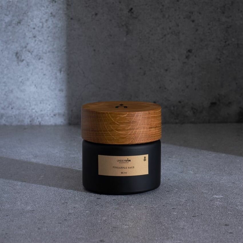 Свеча ароматическая Pineapple Sage / аромасвечи интерьерная для дома / подарок женщине 85ml, UNDERSUN