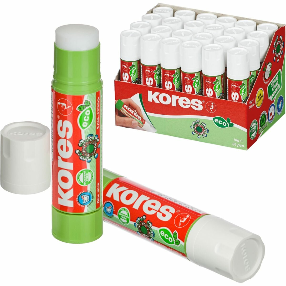 Клей-карандаш Kores Glue-Eco, 10г (13102), 24шт.