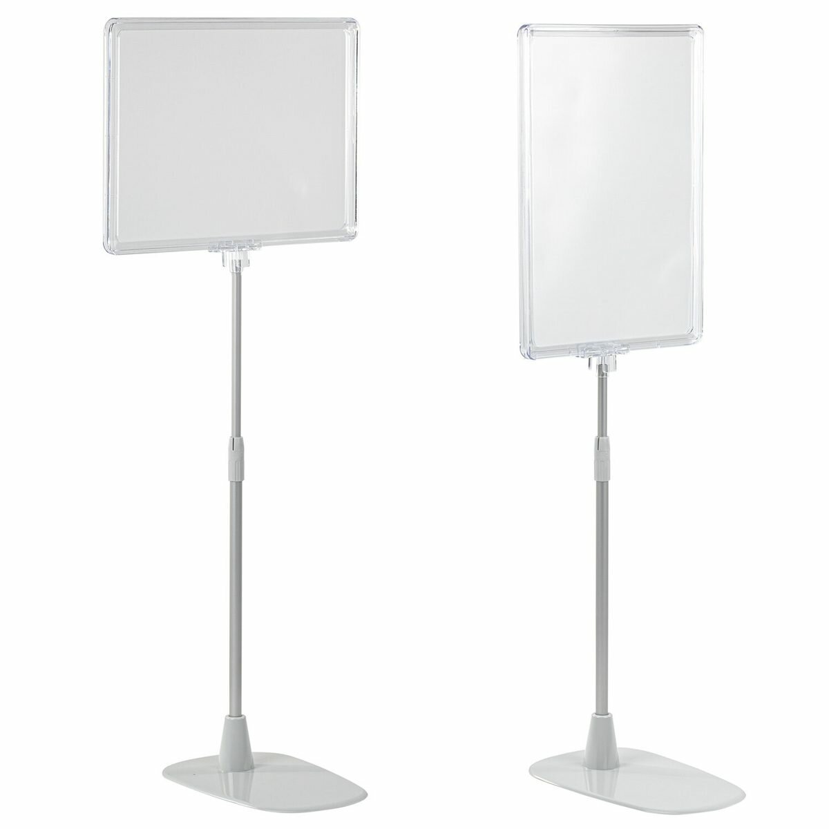 Стойка рекламная напольная EPG (А4, высота трубки до 55см) прозрачная, комплект 2шт. (202356)