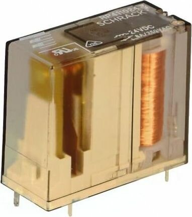 Реле TE Connectivity RP411024 электромагнитное, SPDT, Uобмотки 24ВDC, 8A/250ВAC, 8A/24ВDC, 1 шт