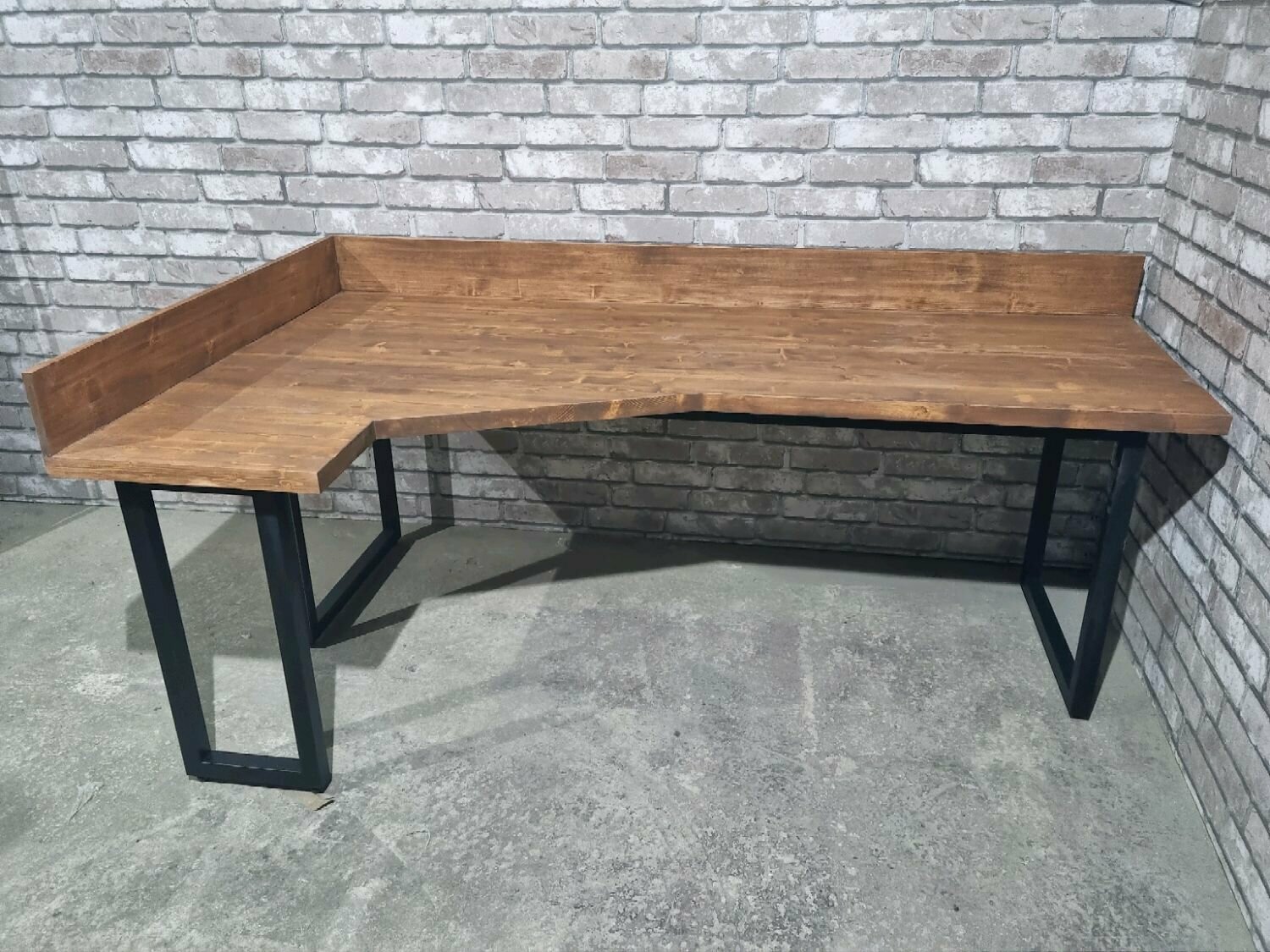 Стол "EasyLOFT" в стиле лофт, письменный, угловой, 200/120x60/50x75 см, цвет тоскана