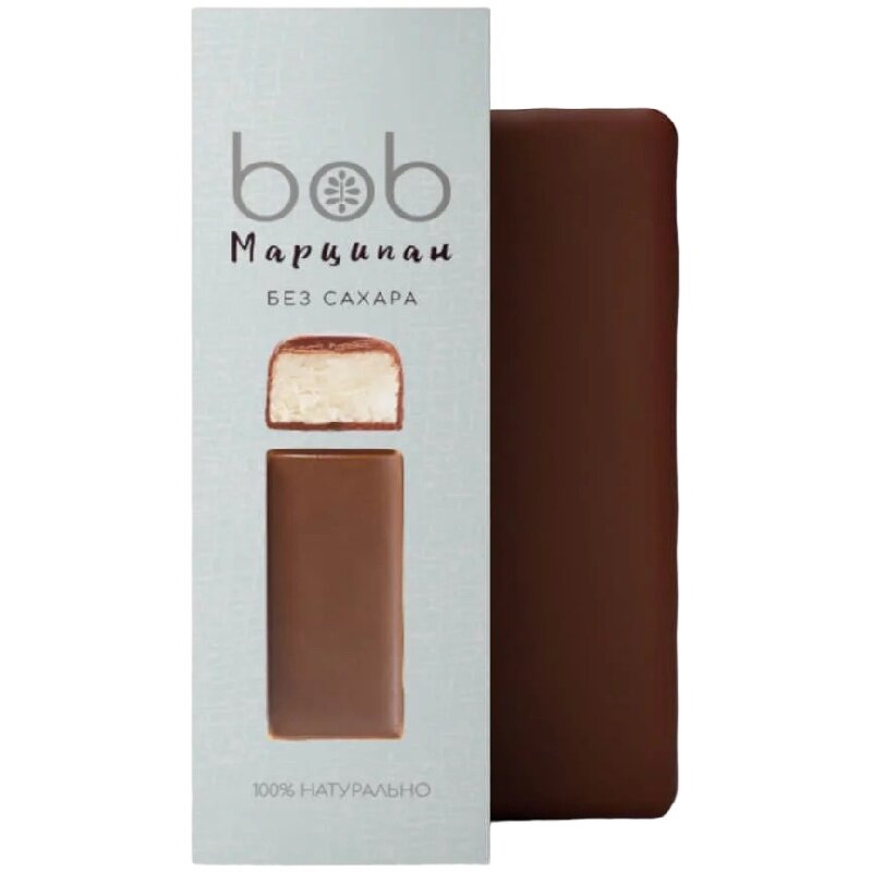 Батончик BOB глазированный "Марципан" без сахара /шоубокс/ 30г