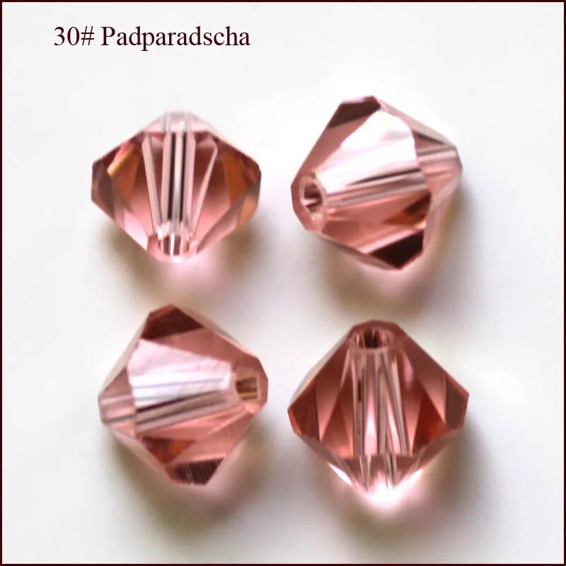 StreBelle хрустальные биконе бусины 5301 200 шт. Розовый, about 3mm, padparadscha