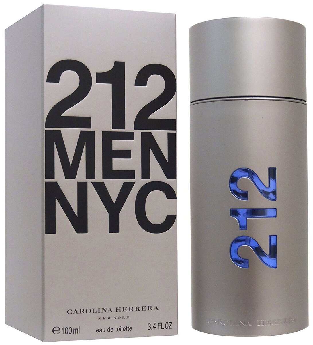 Туалетная вода Carolina Herrera "212 Men", мужская, древесный аромат, 50мл