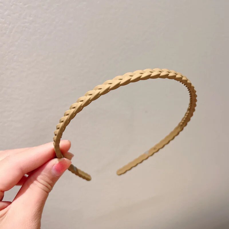 Модный матовый плетеный ободок Morandi HJ-2