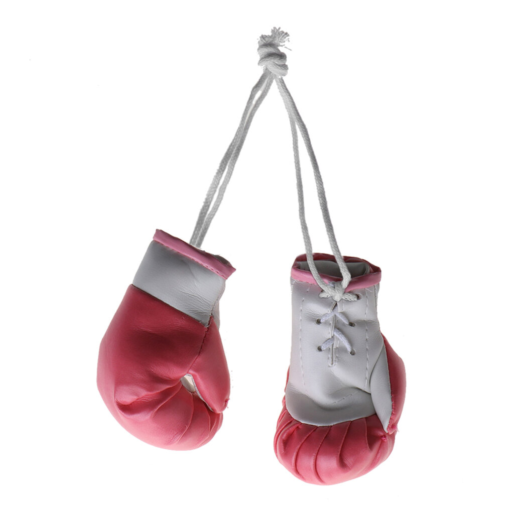 Кожаные мини-боксерские перчатки Миниатюрные боксерские перчатки Черные/синие/розовые Боксерские перчатки Подвеска 2 шт. Боксерские перчатки