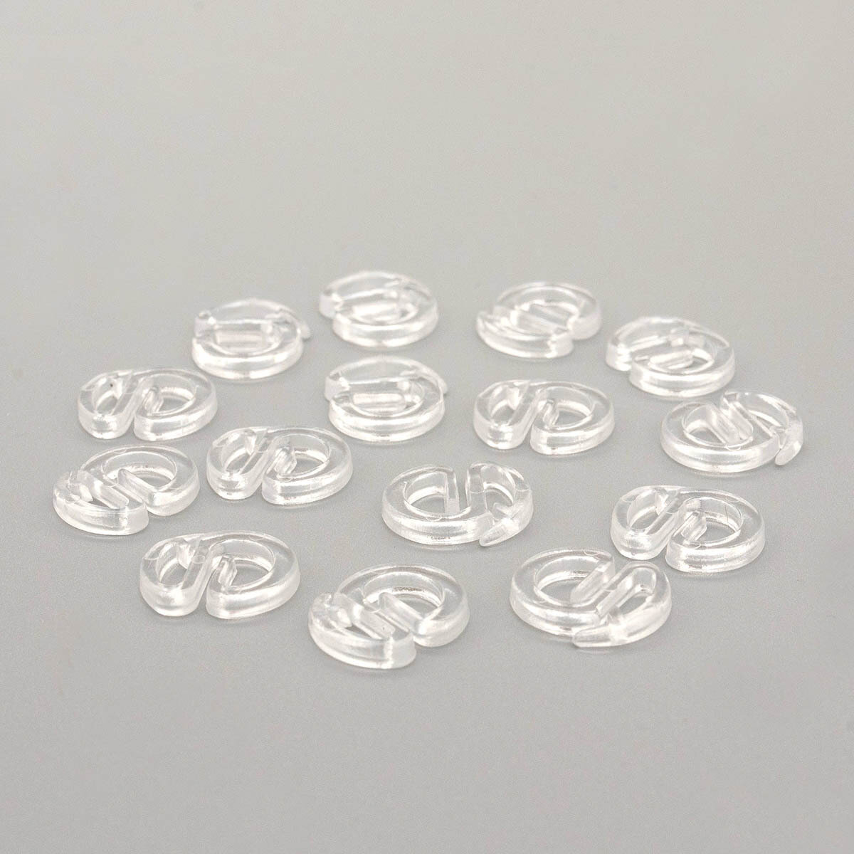 06-620 Крючок-улитка шторный h-15мм пластик для подъемных штор, прозрачный