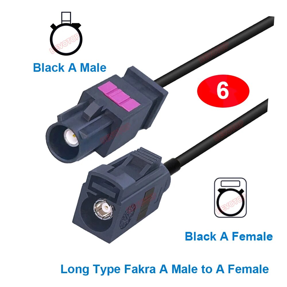 Удлинительный кабель Fakra A BEVOTOP 10см~20м 0.3M, Long Fakra A M to F