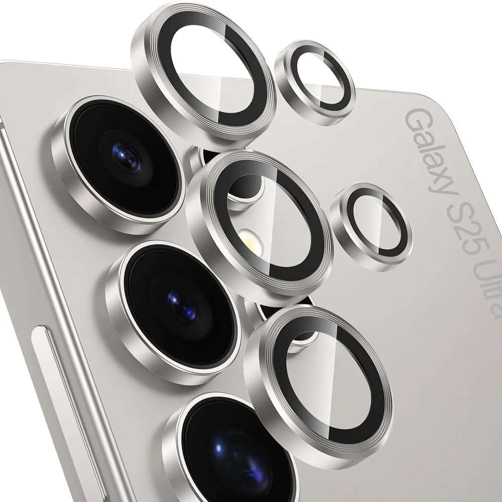 Для Samsung Galaxy S25 ультра алюминиевая защита объектива камеры, S25 (3PCS), Titanium Gray 4