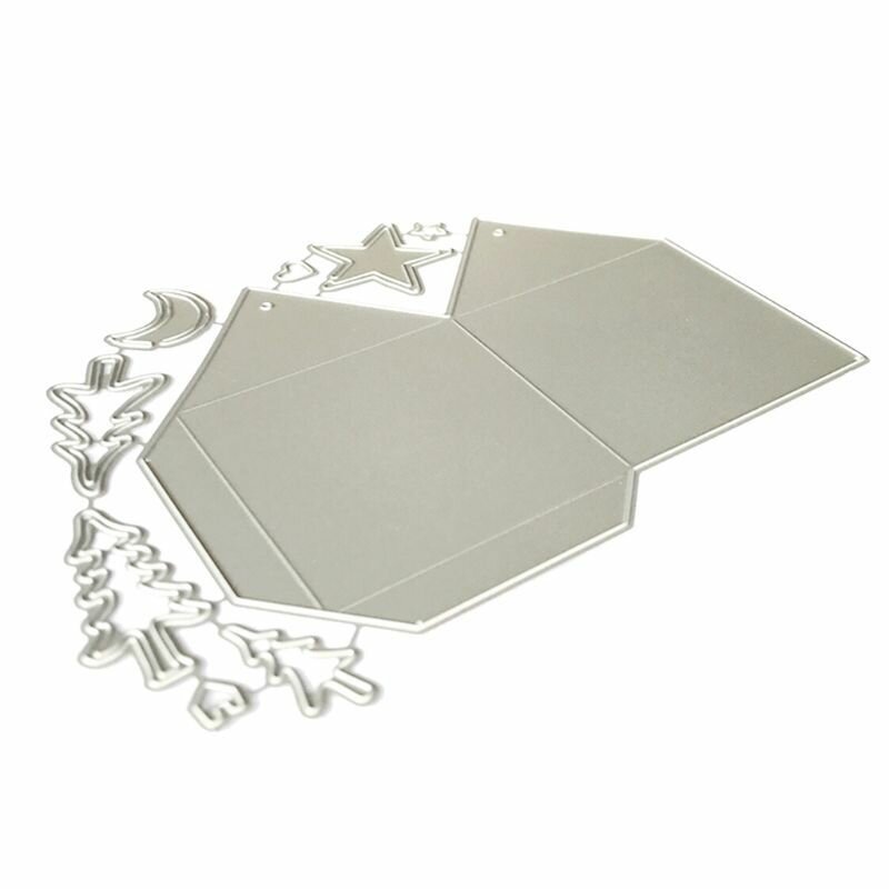 Шаблон для вырезания "Дерево, Луна, Звезда"