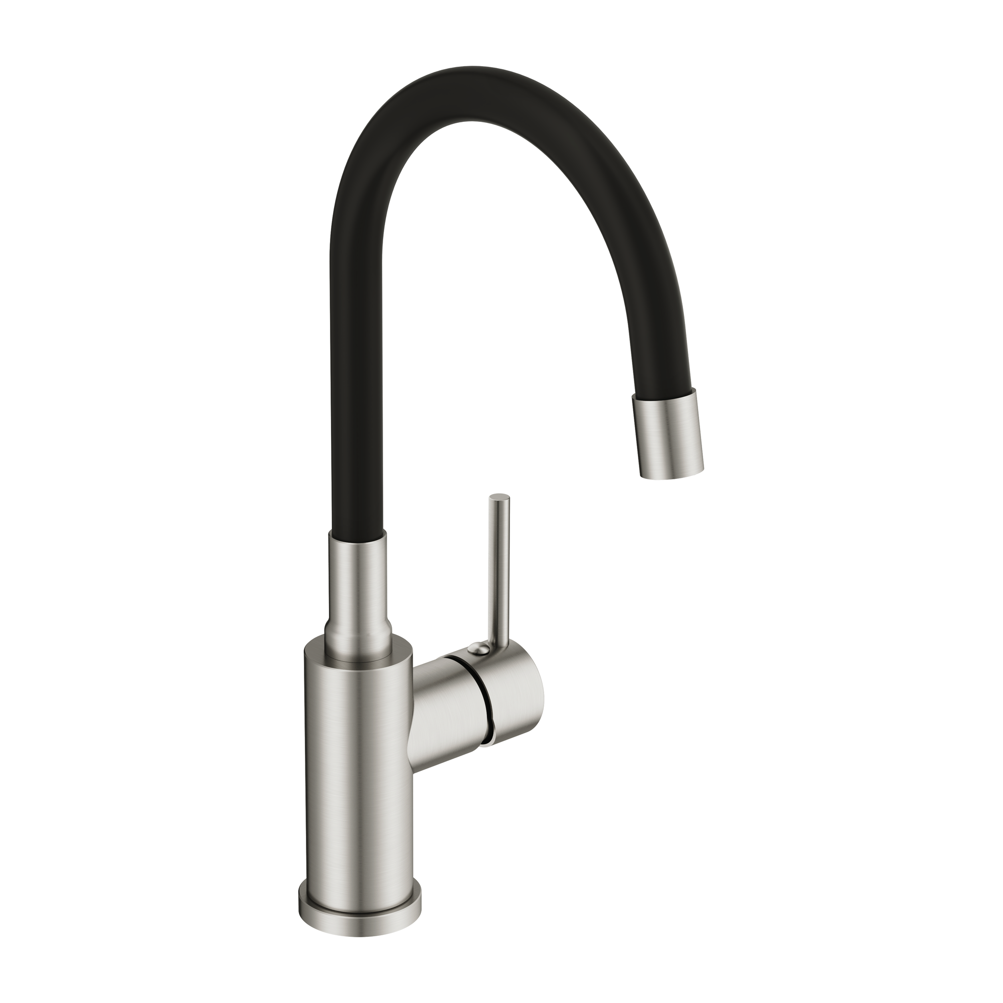 Смеситель Cersanit "Melar" 68235, кухонный, нержавеющая сталь, гибкий излив, сатин