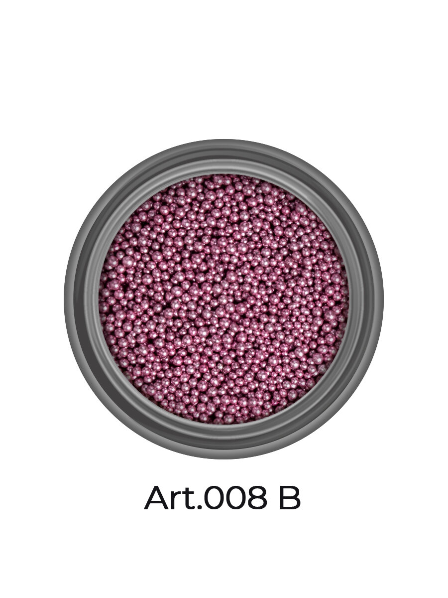 Nail Club professional Бульонки стеклянные для дизайна ногтей №08 Пыльная роза, 0.2 мм