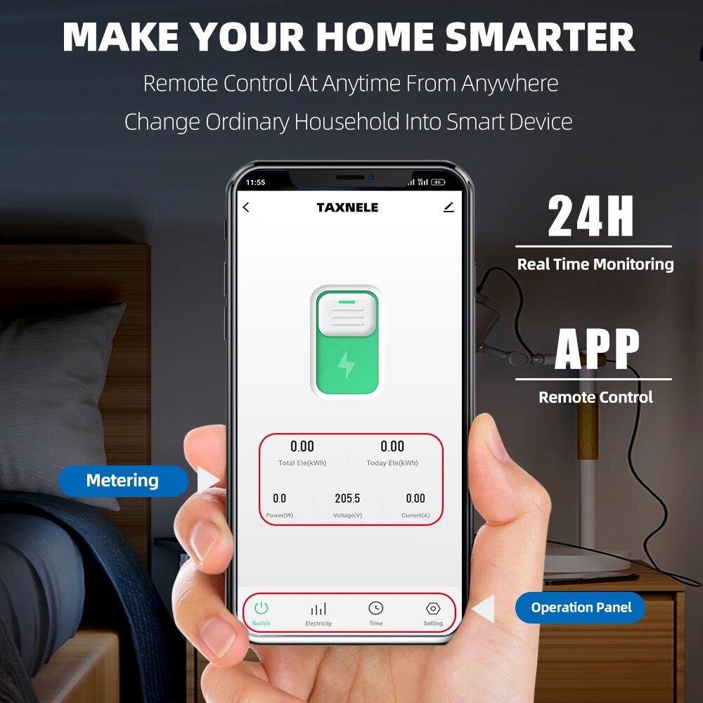 Smart Switch APNEU TXCB2-TWM Metering 10A WiFi — фото 1