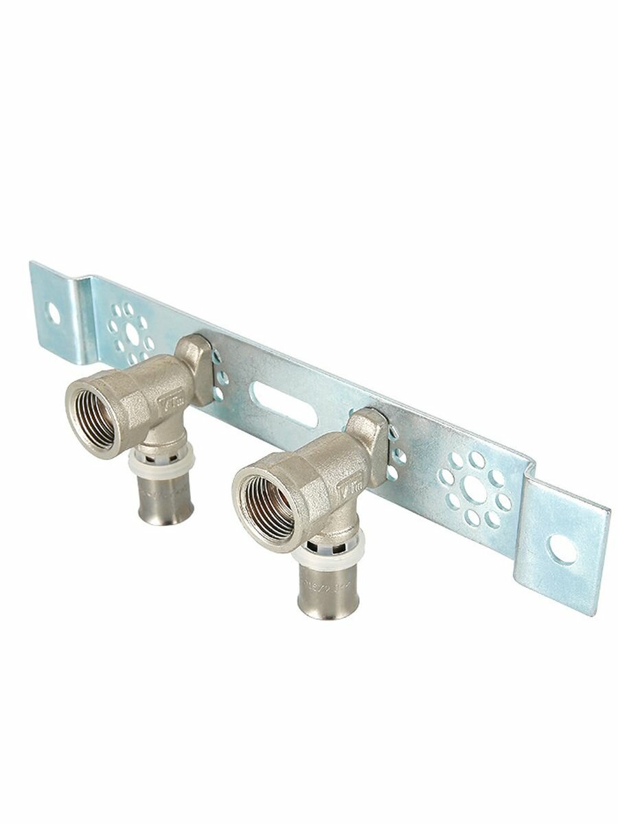 Пресс-водорозетка 2-ая на плоск. планке VALTEC 16х1/2"В VTm.224. N.001604