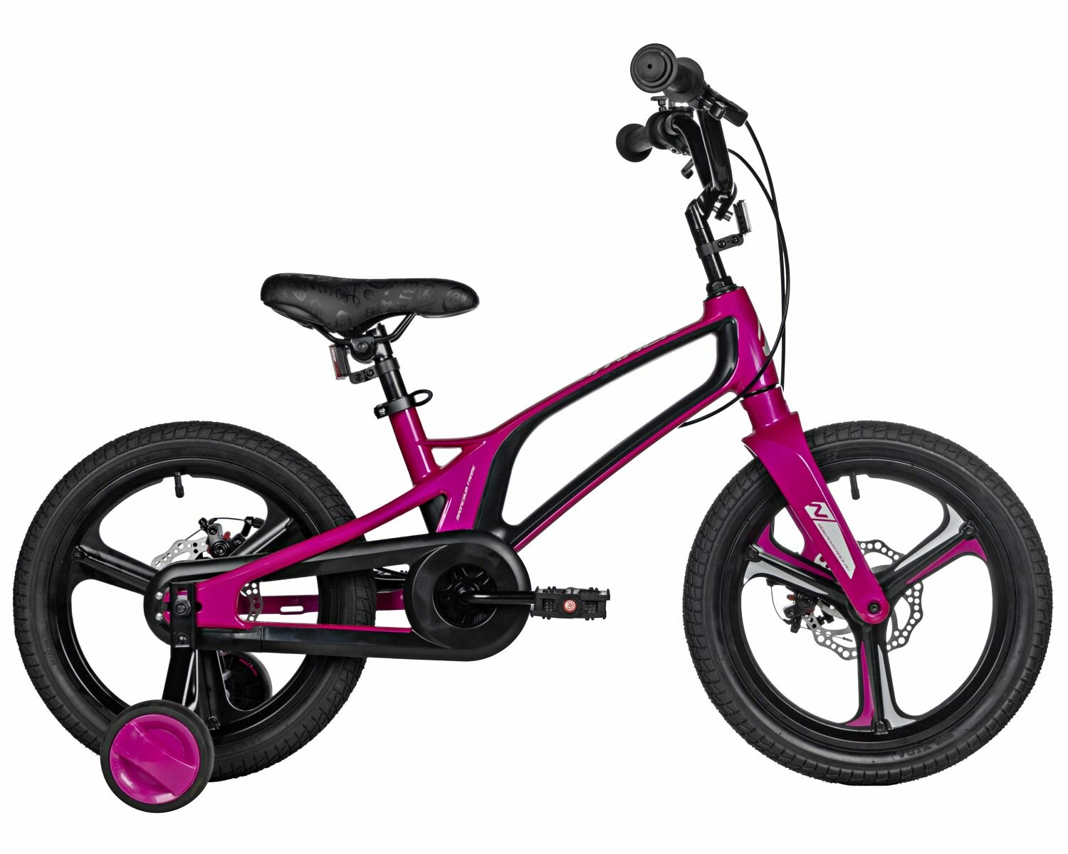 Велосипед Novatrack Flight Pro 16 (2025), магниевая рама, на рост 98-110 см, Пурпурный