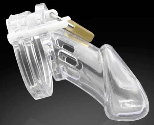 Пояс верности мужской пластиковый "Blocker long", прозрачный