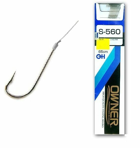 Крючки рыболовные с поводками Owner S-560 (50560) № 10 d 0.14 (9шт)