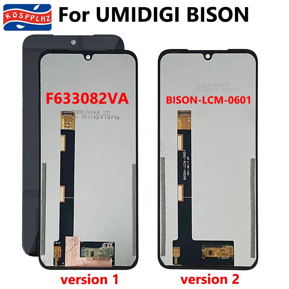 Дисплей F633082VA Android 10 для UMIDIGI BISON 2020, сенсорный экран, замена для BISON 2021, Android 11, LCD