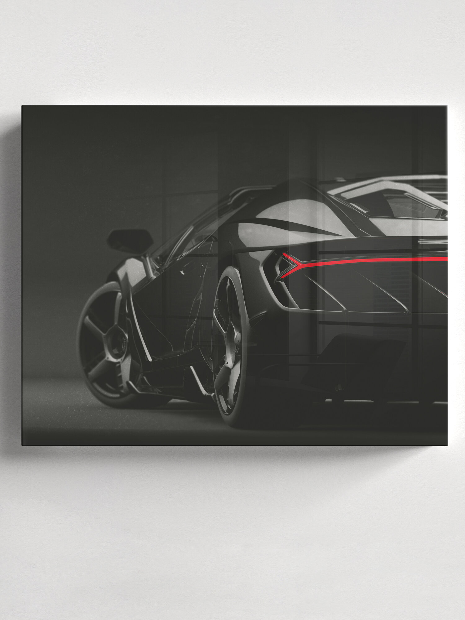 Картина Postermarket "Спорткар" на стекле, цифровая печать, 40x50 см