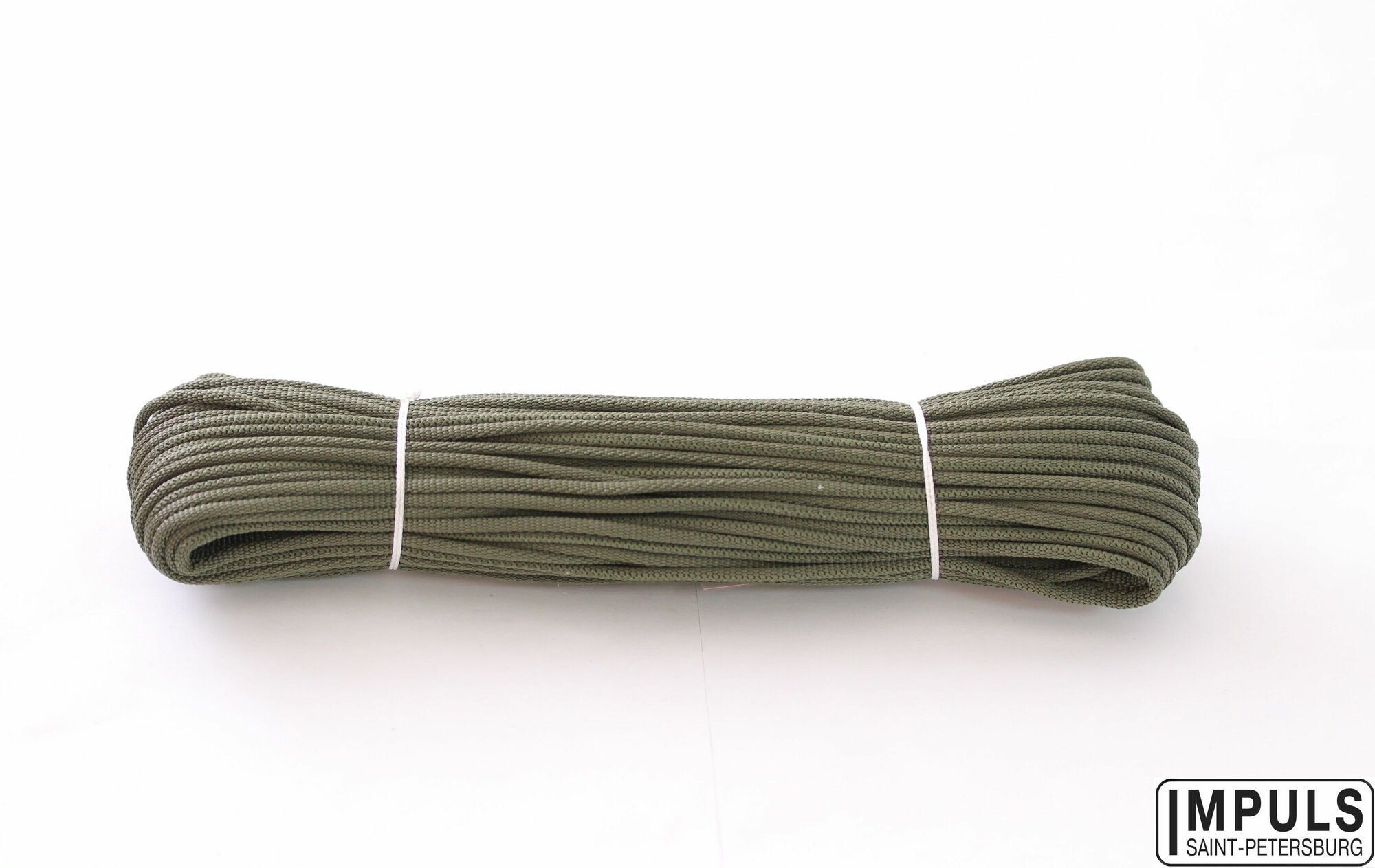Тканый шнур IMPULS (полипропилен), 3 мм, хаки, 40 м