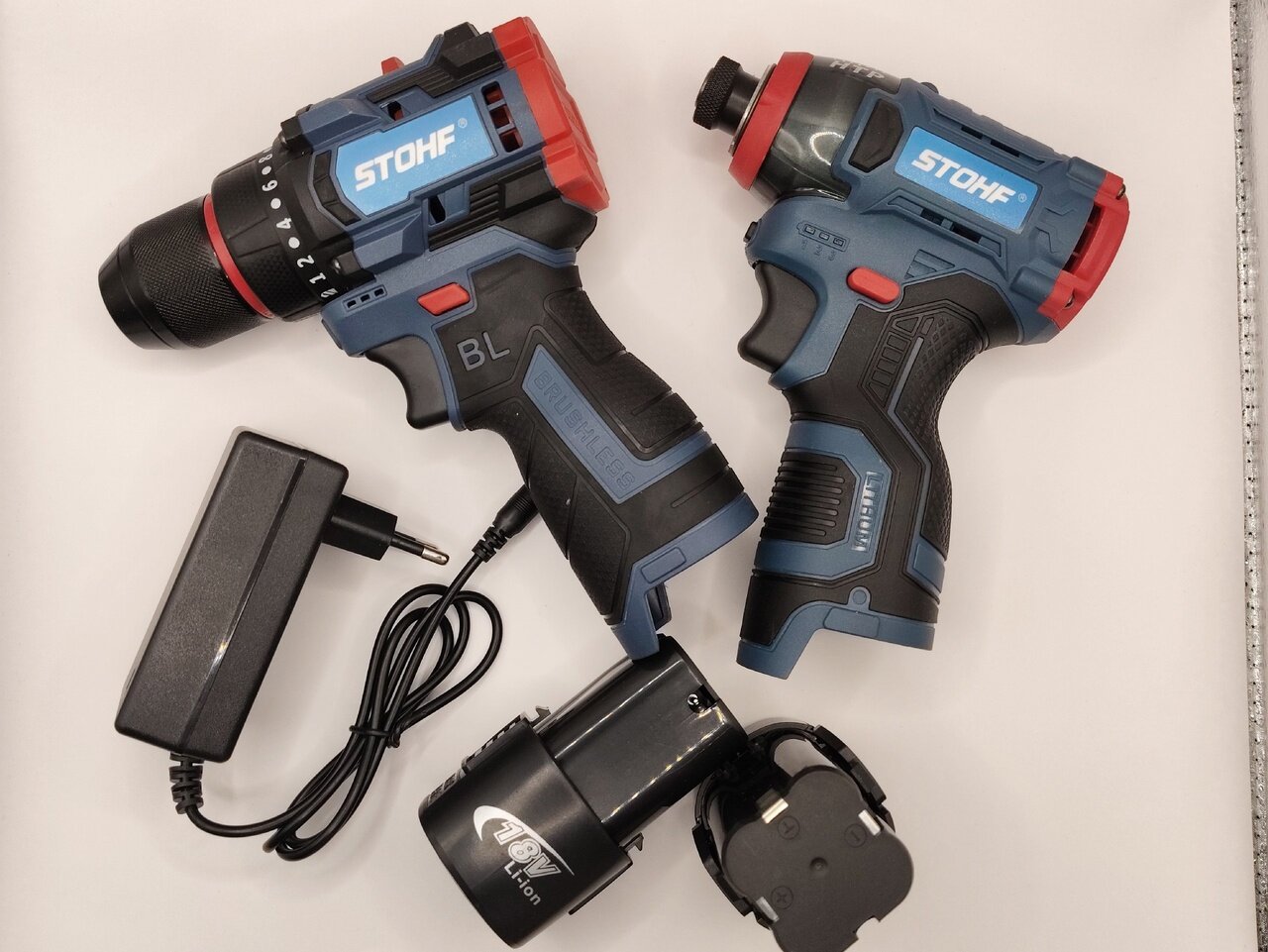 Набор 2в1 STOHF Шуруповёрт 18V + Винтовёрт 18V, 55 Hm, в Кейсе.