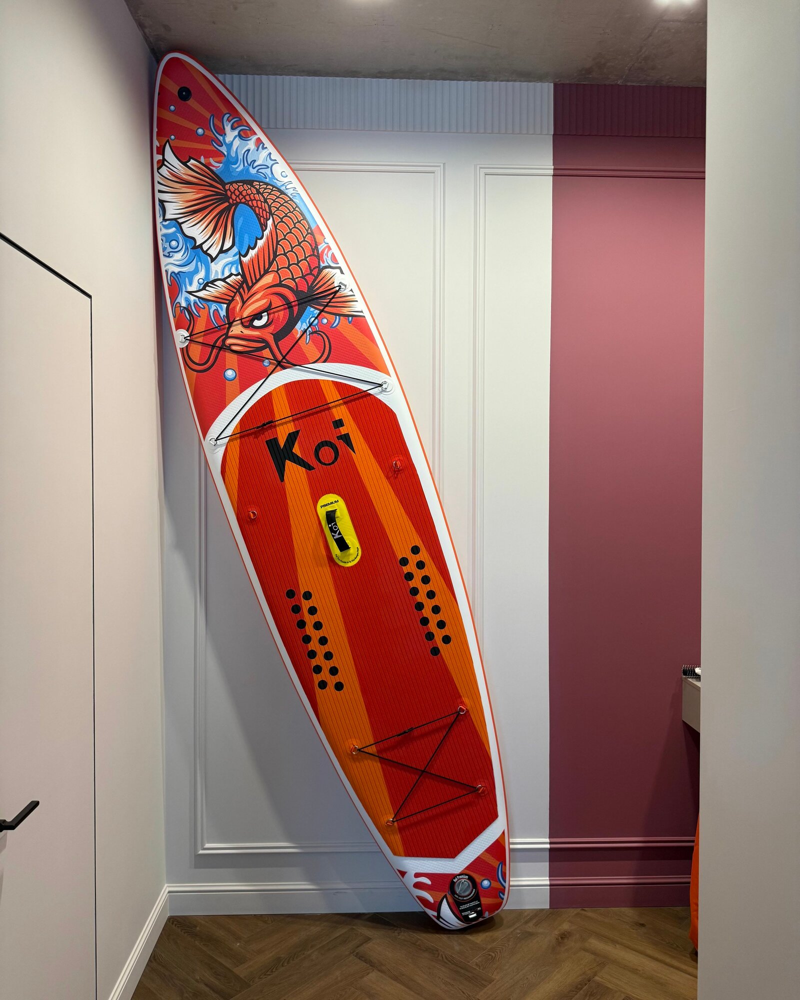 Новинка 2025! SUP board KOI pro/premium 11,6 надувной для серфинга с веслом / Cап борд с полным комплектом 350x84х15 см/сап надувной