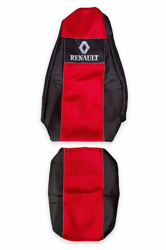 Чехол сиденья RENAULT PREMIUM 2012 г (1 ремень / 2 высоких сидения) Красный