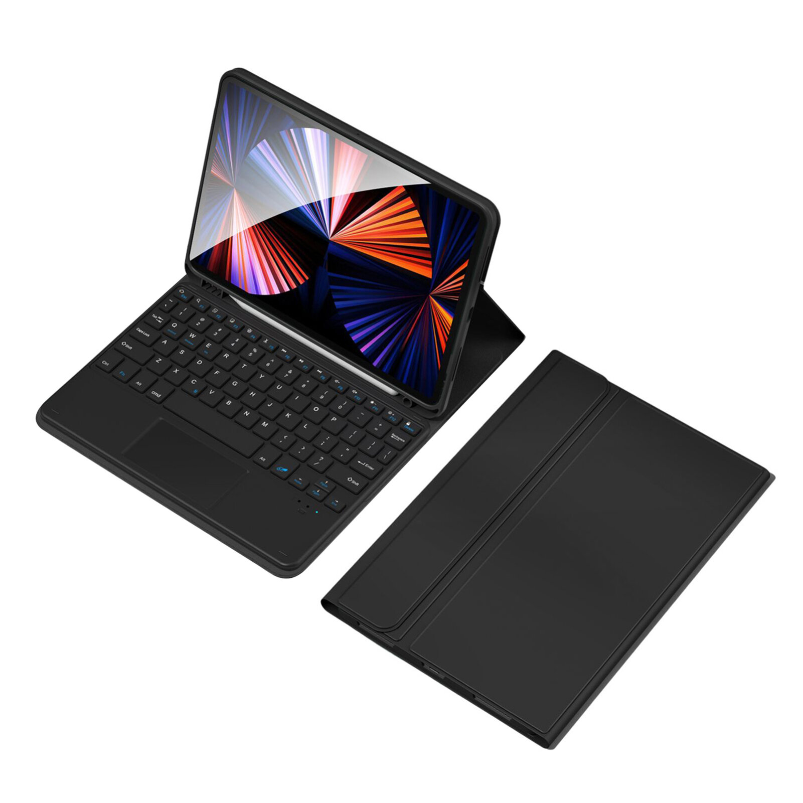 Беспроводная BT-клавиатура для iPad Air 2 9,7 дюйма и Pro 9,7 дюйма, USB-клавиатура в кожаном чехле из искусственной кожи, совместима с моделями 2017 2018 годов