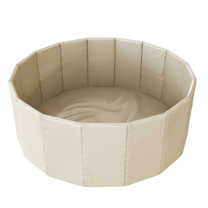 Бассейн детский сухой, бежевый, складной, без шариков