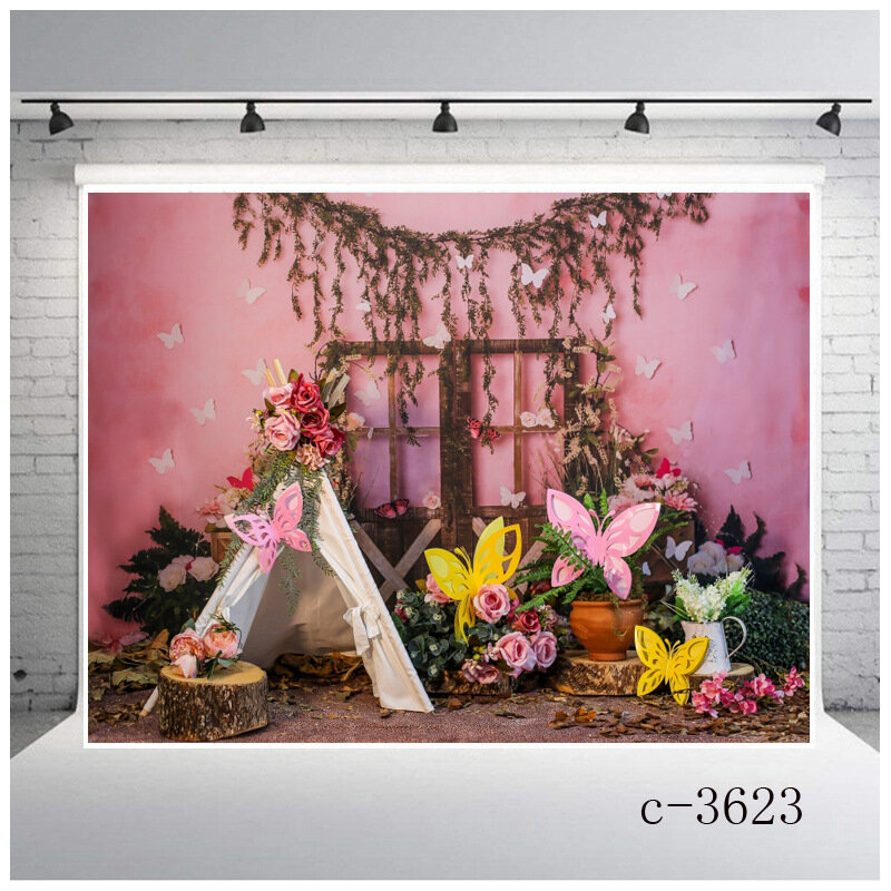 Зарубежная торговля Детский баннер на день рождения Фон для фотографий Детская ванночка Украшение на сто дней Зарубежная торговля Висячая ткань