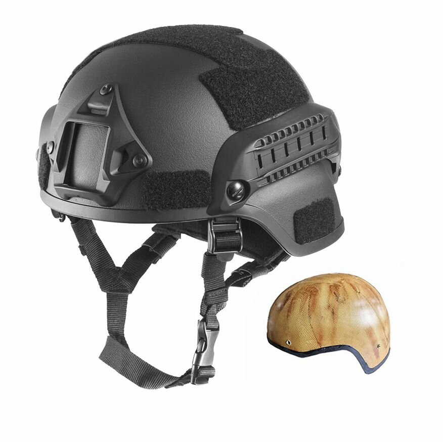 Пуленепробиваемый шлем MICH PE NIJ IIIA, Кевлар-Black, черный, BR4