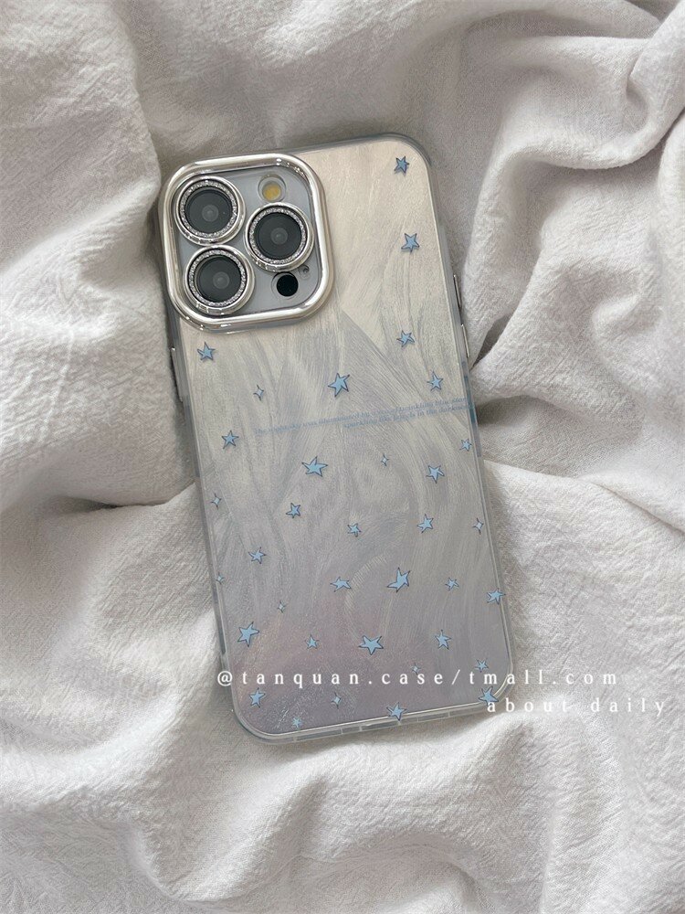 Пряжа "Корейская звезда", для чехла iPhone 16promax, цвет мигающая алмазная линза